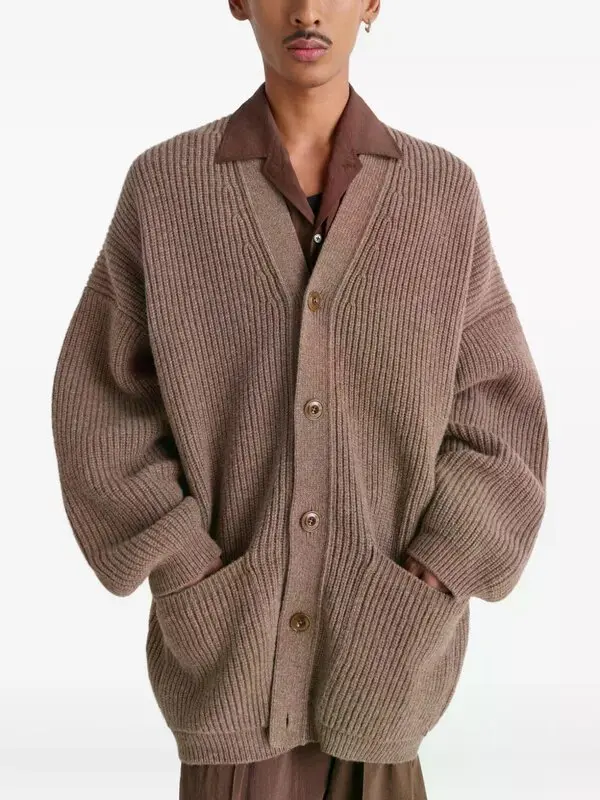 LEMAIRE V-neck Wool Cardigan
