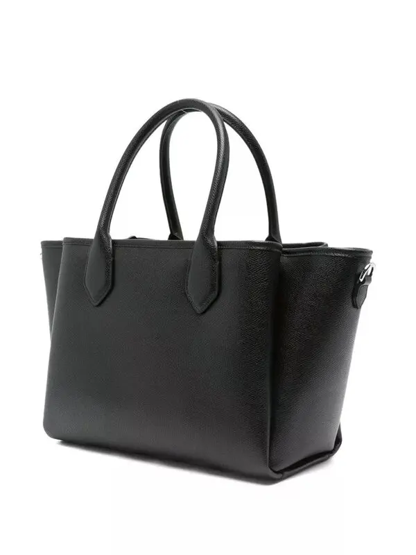 Emporio Armani Calf Leather Tote Bag - Black