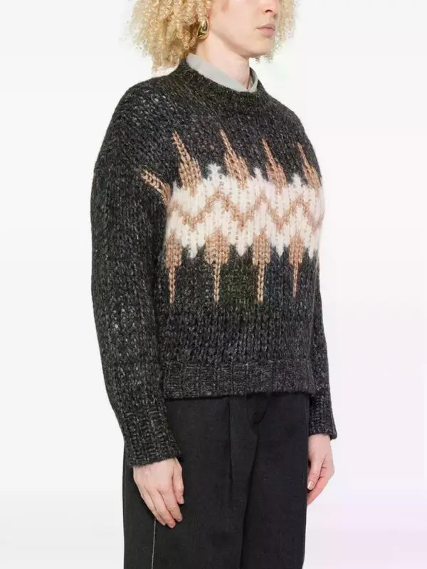 Peserico Jacquard Pattern Knit Sweater