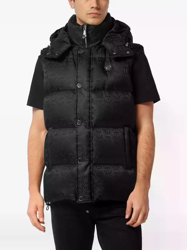 Philipp Plein Monogram Puffer Gilet