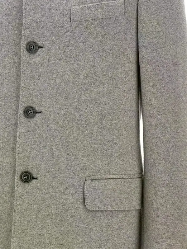 FAY Stand-collar Flap-pocket Coat - Grey