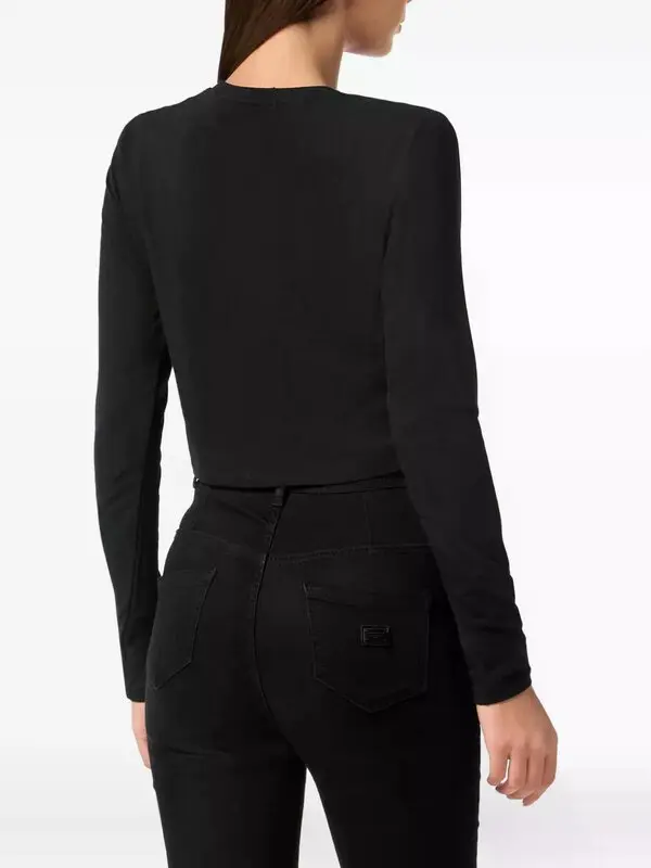 Philipp Plein Cropped Long-sleeved Top