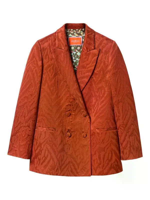 La DoubleJ Textured Double-breasted Jacket