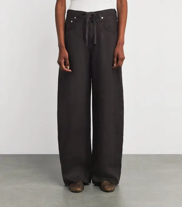 Citizens Of Humanity Linen Brynn Trousers - Brown