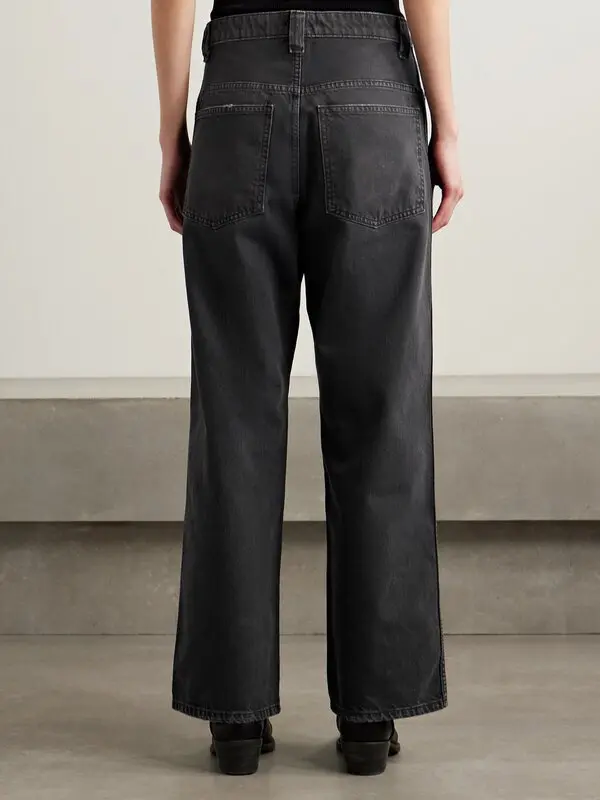 Khaite Winslow Mid-rise Straight-leg Jeans - Black