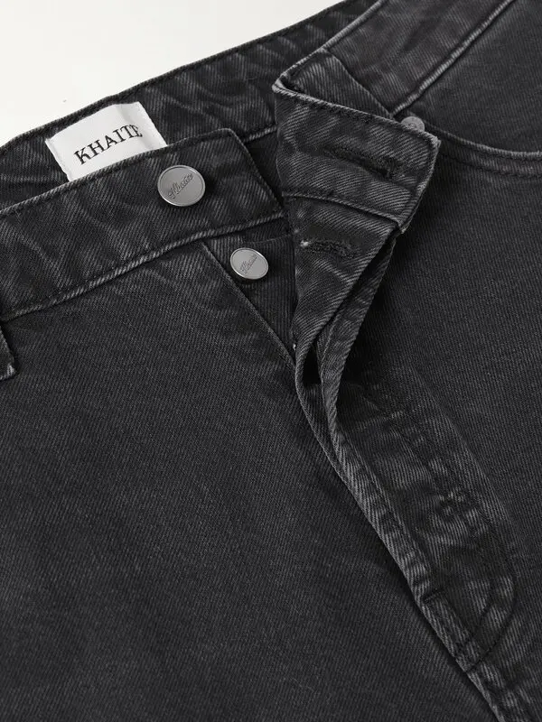 Khaite Winslow Mid-rise Straight-leg Jeans - Black