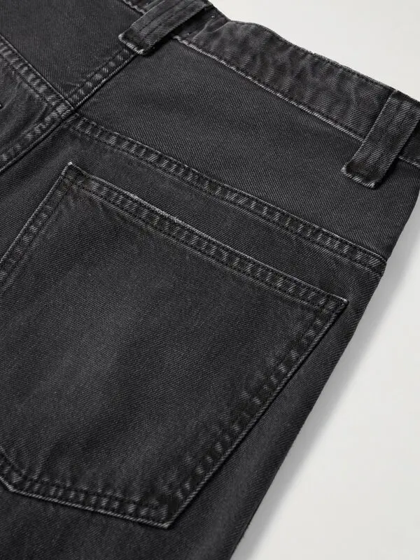 Khaite Winslow Mid-rise Straight-leg Jeans - Black