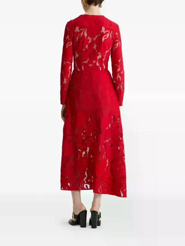 PATOU Floral Lace Asymmetric Dress