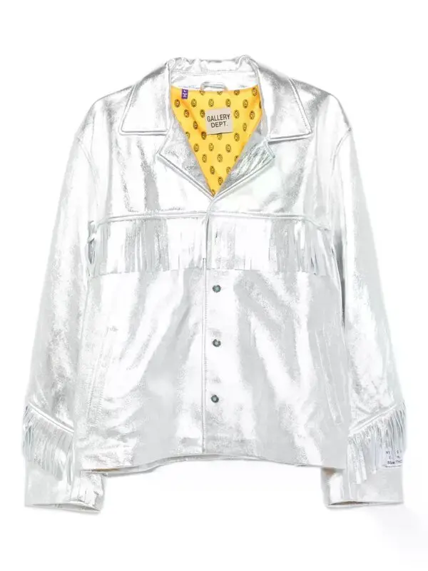 GALLERY DEPT. Orlando Metallic Leather Fringe Jacket
