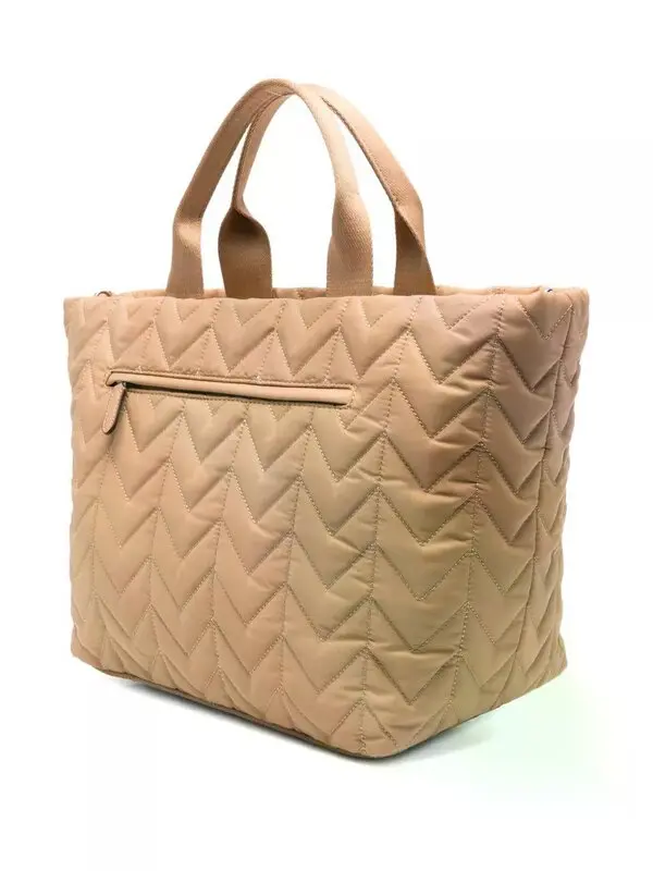 Ralph Lauren Logo Plaque Quilted Tote Bag