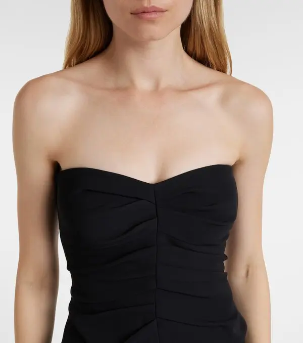THE SEI Ruched Crepe Tube Top