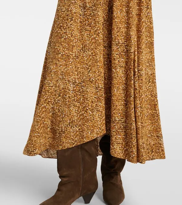 Isabel Marant Étoile Syana Printed Silk-blend Maxi Skirt