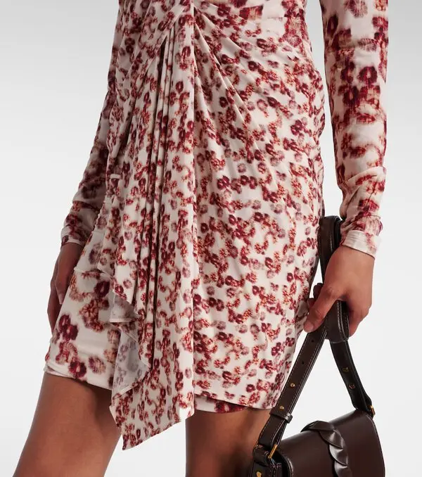 Isabel Marant Étoile Georgia Draped Printed Mini Dress