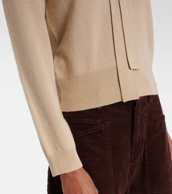 NILI LOTAN Cashmere Tie Detail Sweater - Beige
