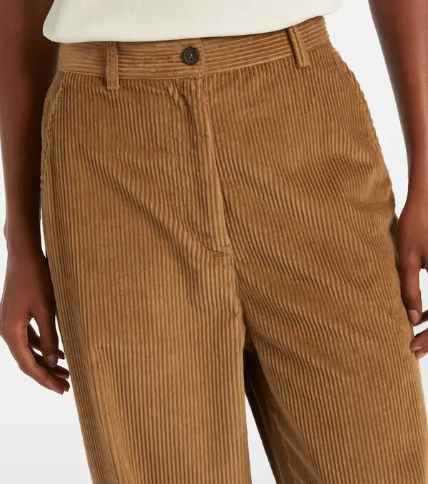 Miu Miu Cotton Corduroy Wide-leg Trousers