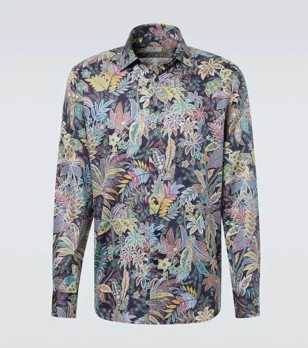 Etro Paisley Cotton Poplin Shirt - Multicoloured