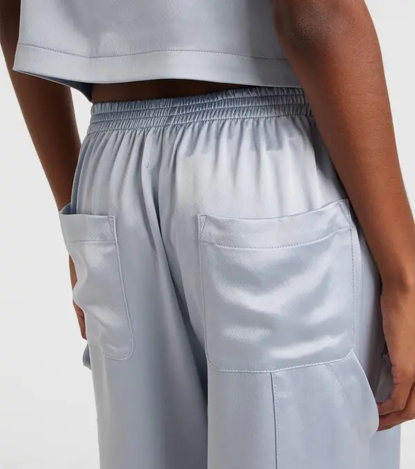 LESET Barb Painter Satin Trousers