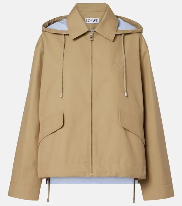 Loewe Anagram Cotton Gabardine Jacket - Beige