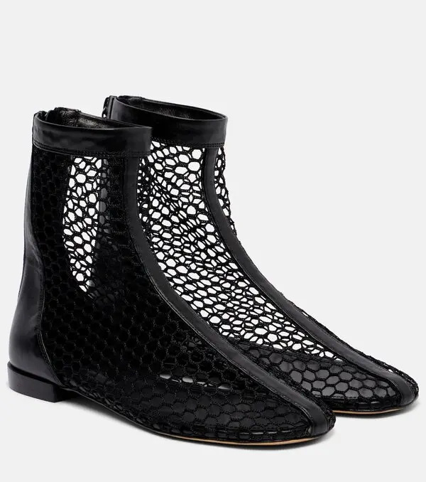 SOULIERS MARTINEZ Maxima Mesh Ankle Boots - Black