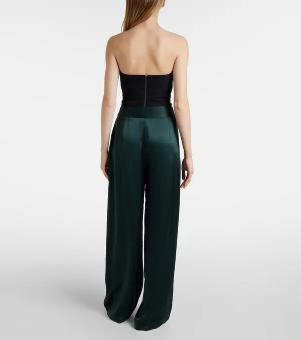 THE SEI Silk Satin Wide-leg Pants