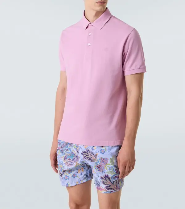 Etro Cotton Pique Polo Shirt