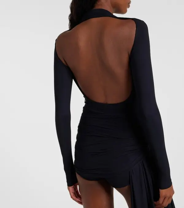 Balenciaga Asymmetric Draped Minidress