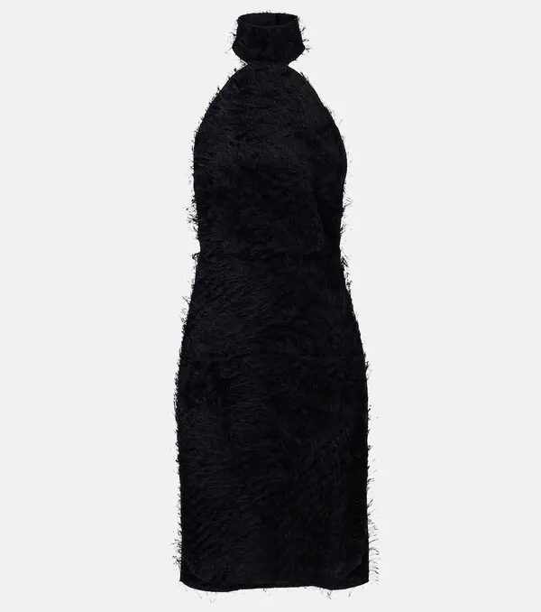 COURREGES Illusion Circle Halterneck Mini Dress - Black