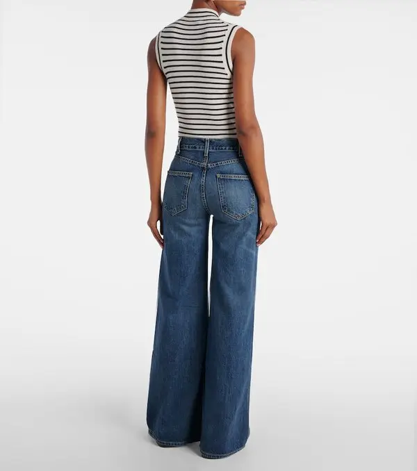 NILI LOTAN Salome Mid-rise Wide-leg Jeans