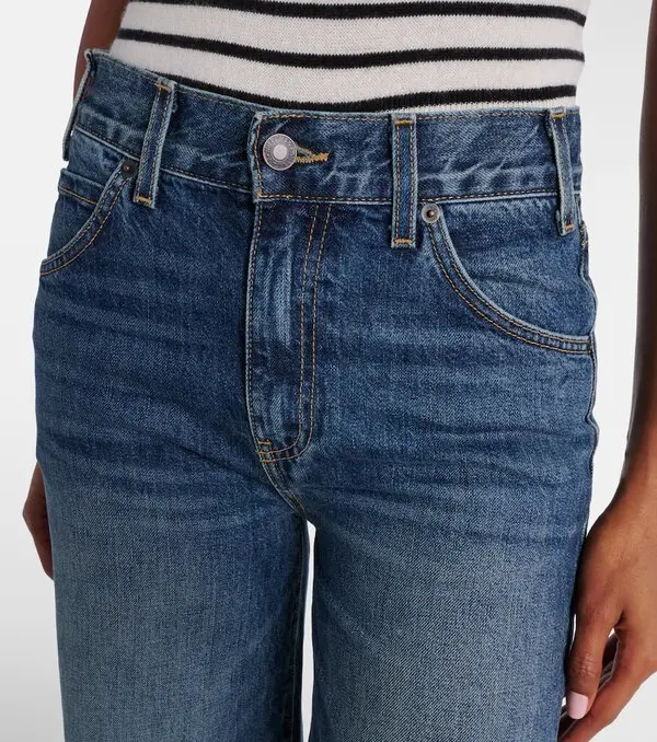 NILI LOTAN Salome Mid-rise Wide-leg Jeans