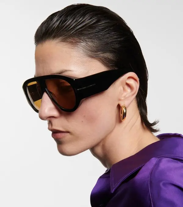 TOM FORD Bronson Aviator Sunglasses - Black