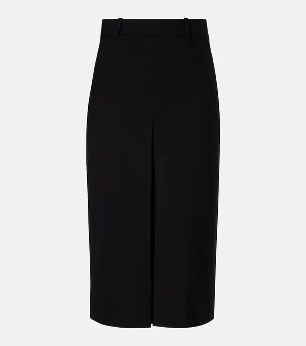 Saint Laurent Mid-rise Wool Culottes - Black