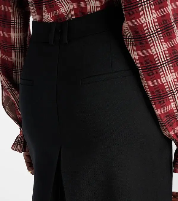 Saint Laurent Mid-rise Wool Culottes