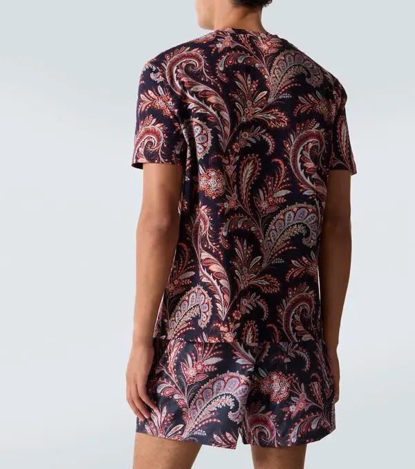 Etro Paisley Cotton Jersey T-shirt - Multicoloured