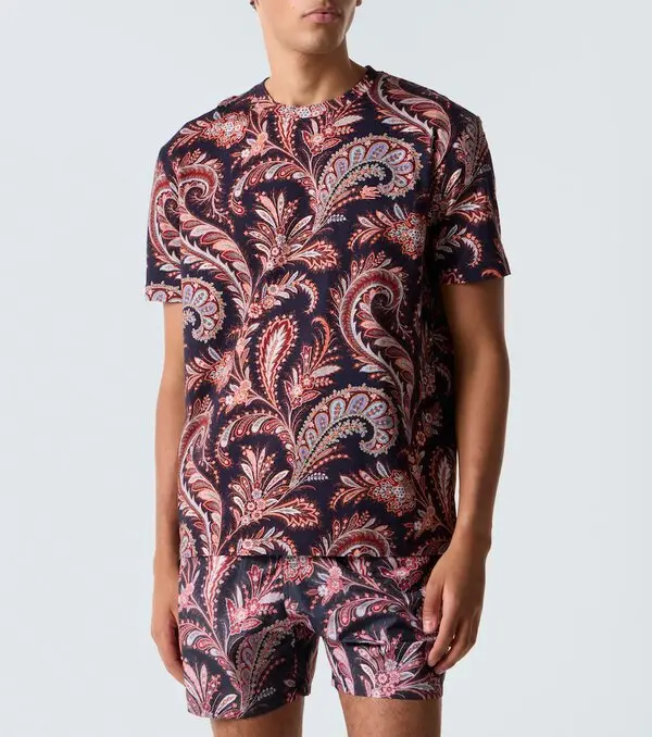 Etro Paisley Cotton Jersey T-shirt - Multicoloured