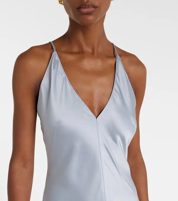 LESET Barb Satin Slip Dress