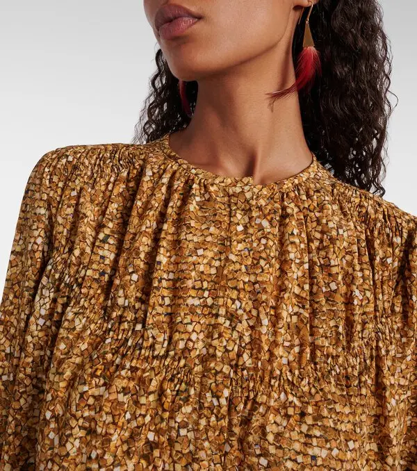 Isabel Marant Étoile Sally Printed Silk-blend Blouse