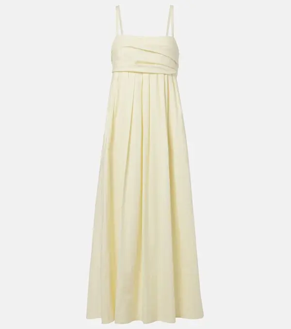 Proenza Schouler Claudine Poplin Midi Dress - Yellow