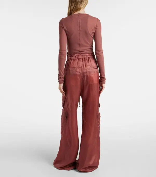 Rick Owens High-rise Cargo Pants - Red