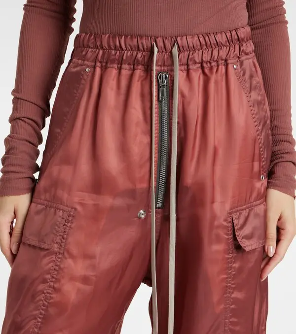Rick Owens High-rise Cargo Pants - Red