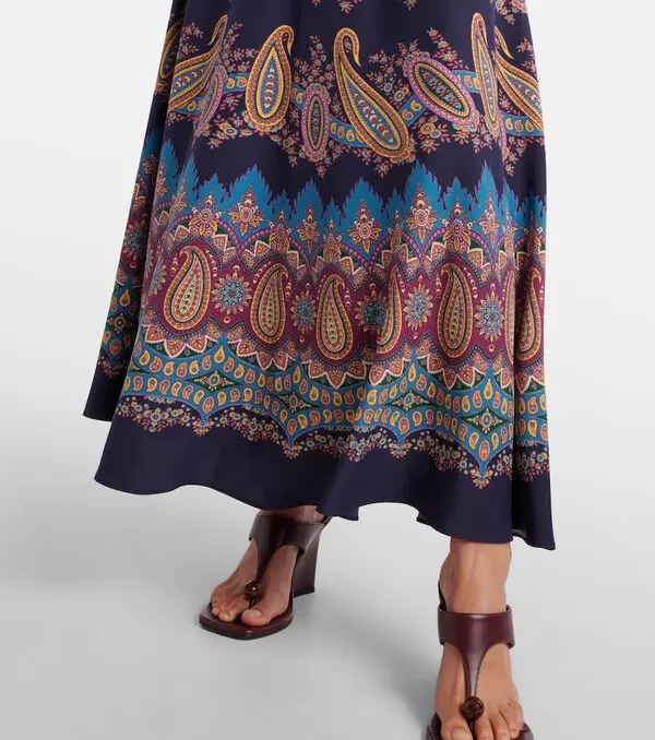 Etro Paisley Silk Maxi Skirt