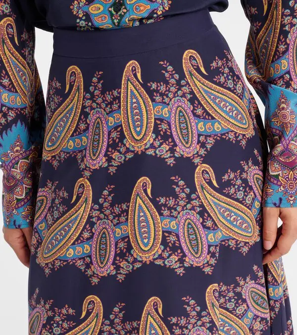 Etro Paisley Silk Maxi Skirt