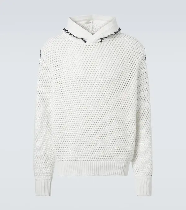Orlebar Brown Kirk Striped Crochet Cotton-blend Hoodie - Multicoloured