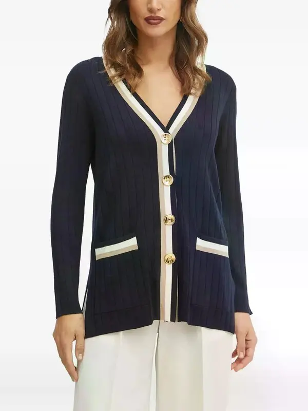 Luisa Spagnoli Ribbed Knit Cardigan