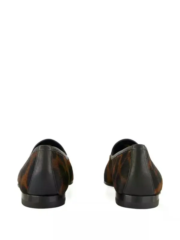 Santoni Leopard-print Tassel Loafers