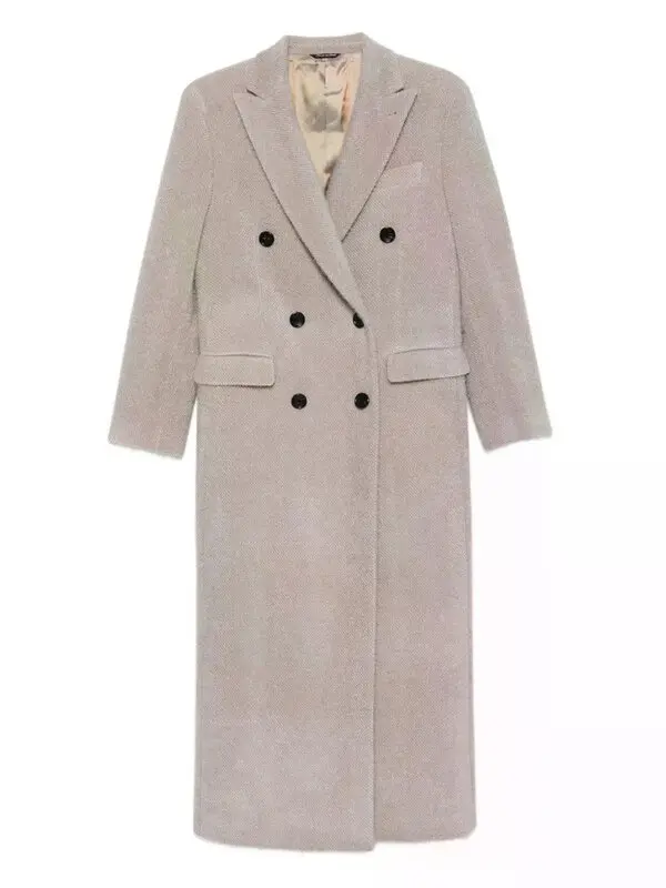 ERALDO Double-breasted Buttoned Coat - Grey