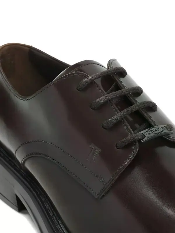 TOD'S Lace-up Leather Derby Shoes - Black