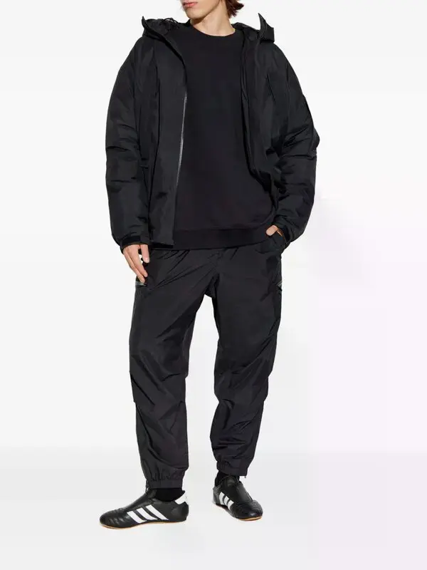 Y3 Hooded Padded Jacket With Zip Fastening
