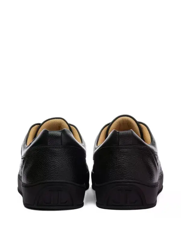 LEANDRO LOPES Ezio Quilted Leather Lace-up Sneakers - Black