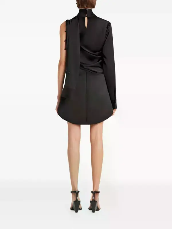 COURREGES Asymmetric Mock Neck Top - Black