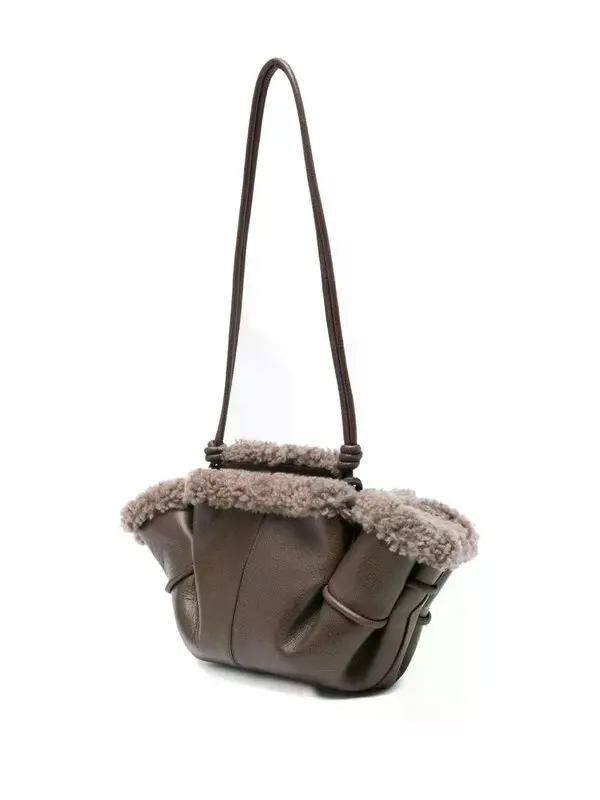 Hereu Leather Shearling Tote Bag